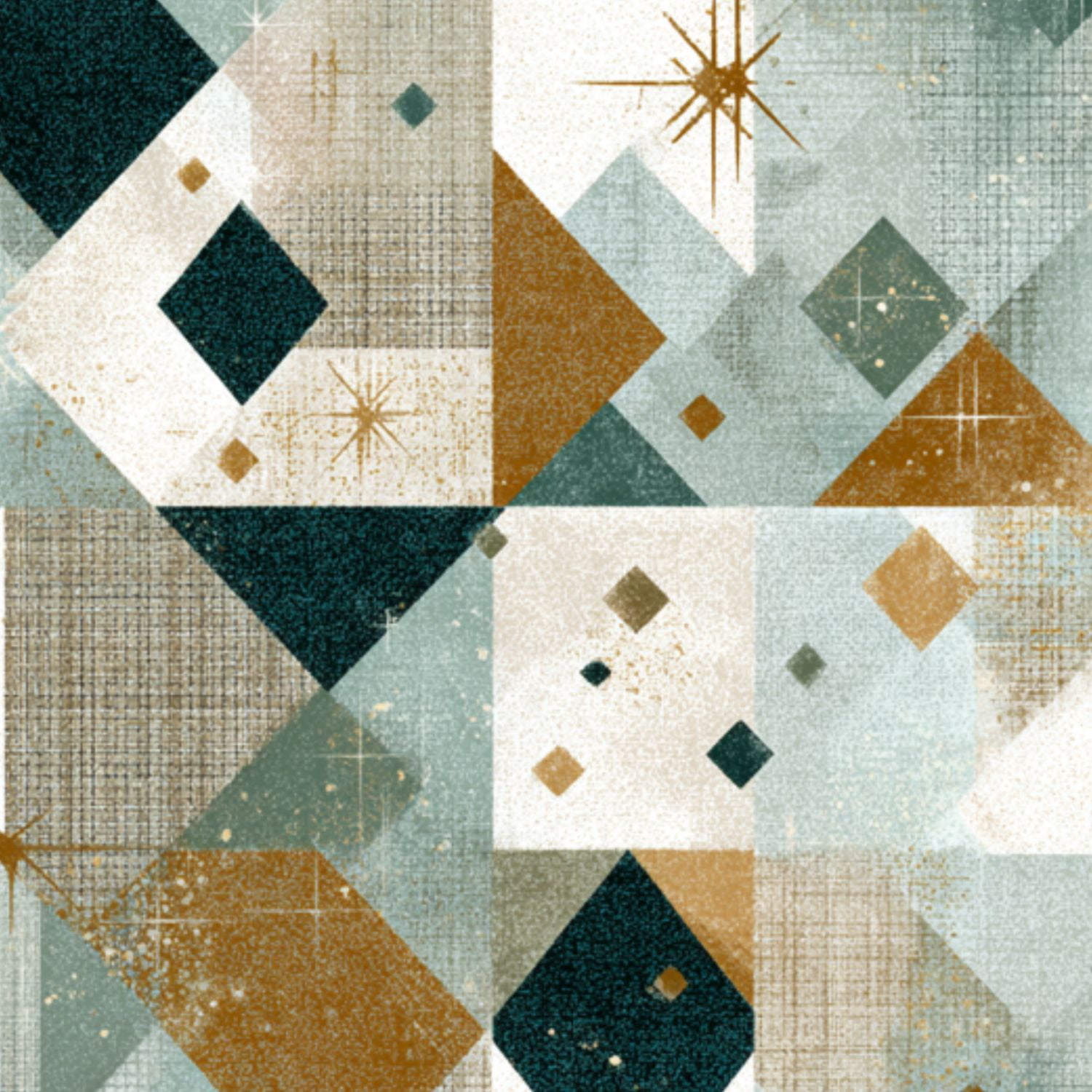 Peel and Stick Wallpaper Mid Century Diamond Seamless Tile Gold Accents ...