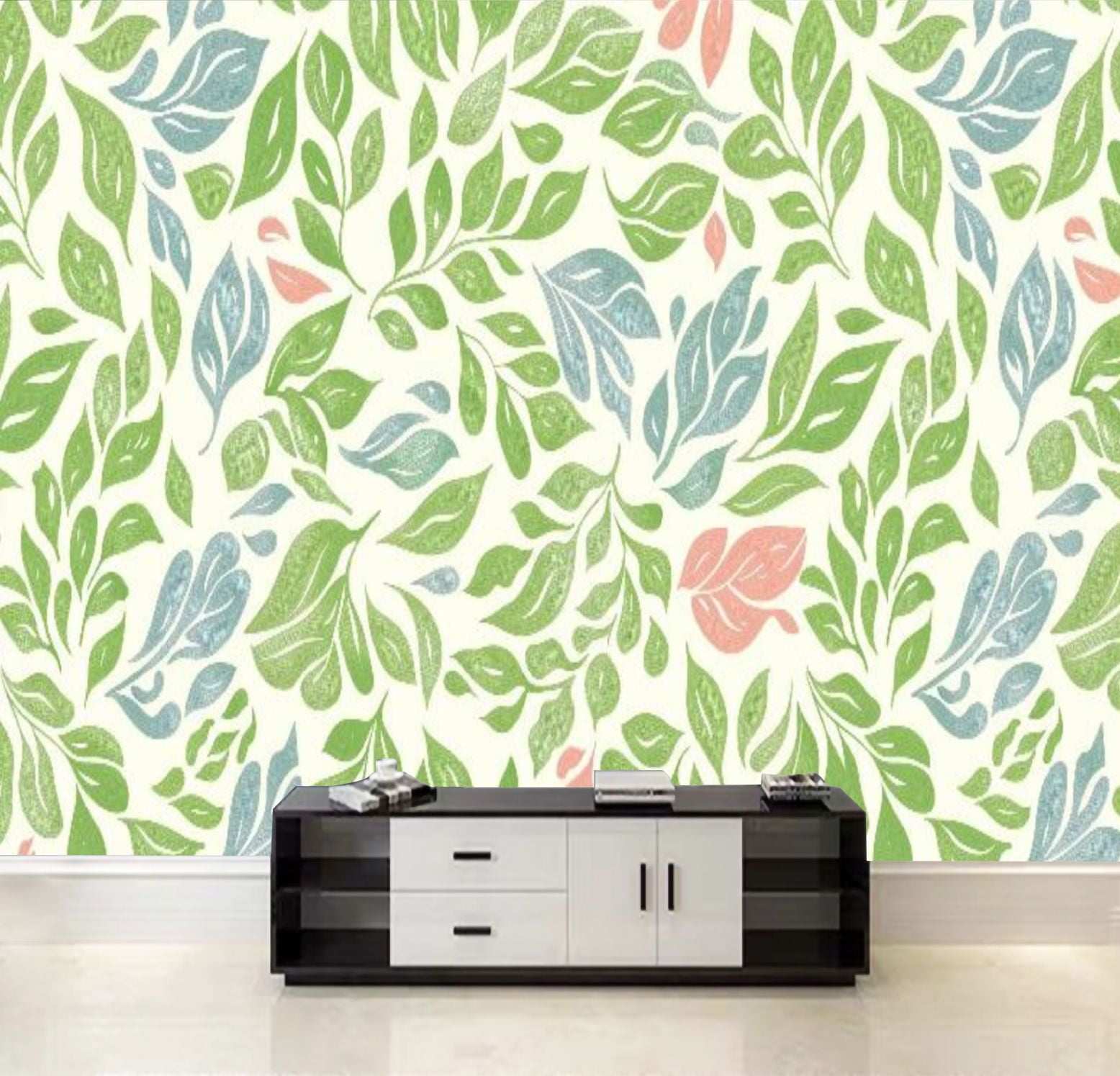 Peel and Stick Wallpaper Organic motif botanical motif Seamless pattern ...
