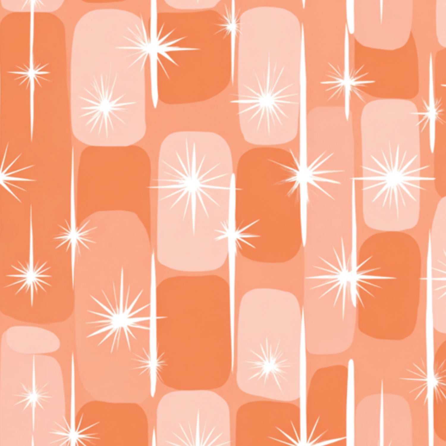 Peel and Stick Wallpaper Pink Star Mid Century Retro Abstract ...
