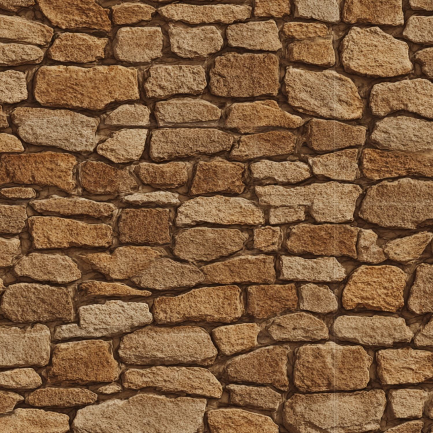 Peel and Stick Wallpaper Rustic Stone Wall Varied Shaped Natural Stones ...