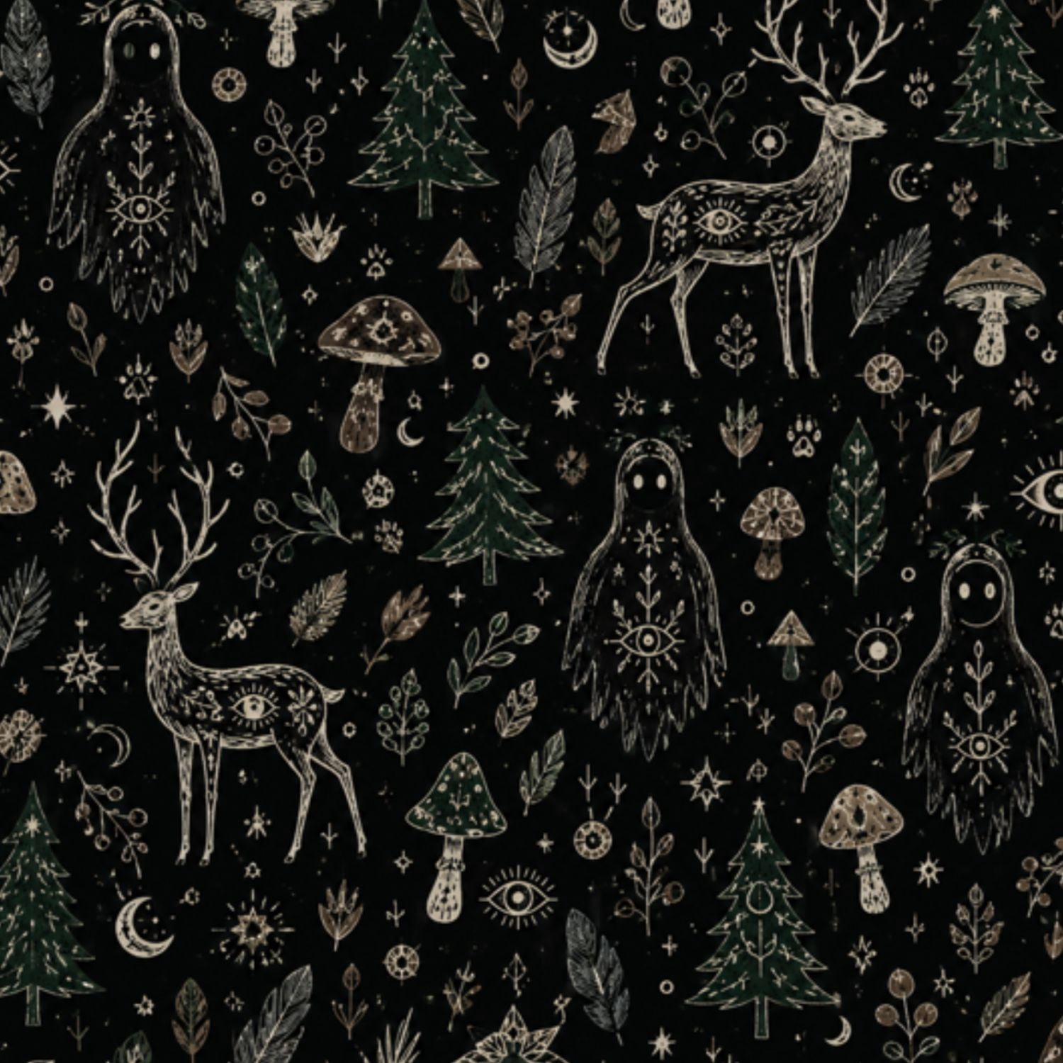 Peel and Stick Wallpaper Sasquatch Cryptids Charcoal Gray Cryptozoology ...