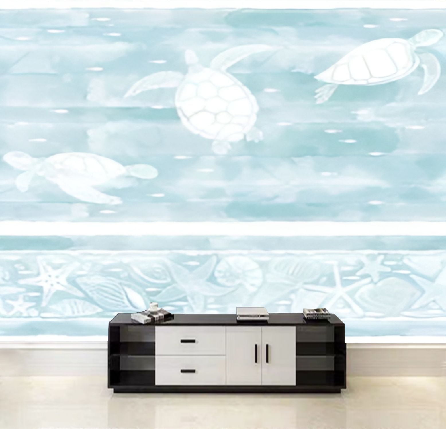 Peel and Stick Wallpaper Seamless pattern theme fish an ornamental ...