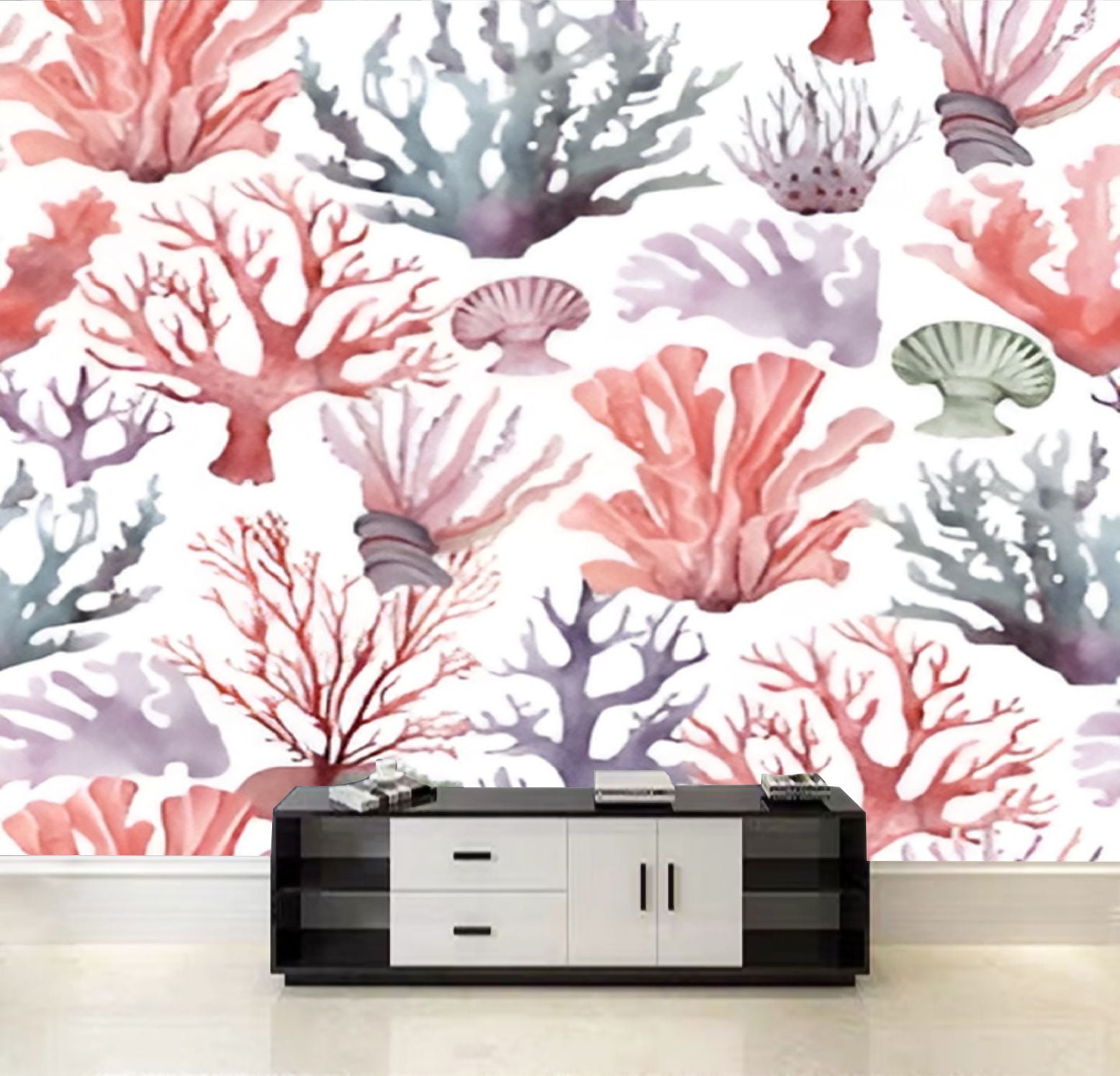 Peel and Stick Wallpaper Seamless pattern watercolor illustrations ...