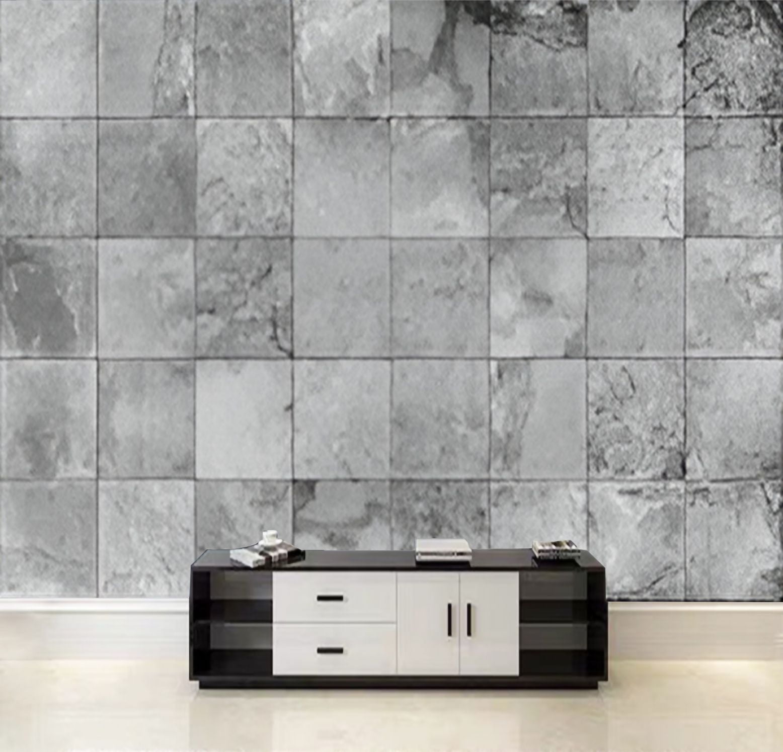 Peel and Stick Wallpaper Slate tile ceramic seamless texture square ...