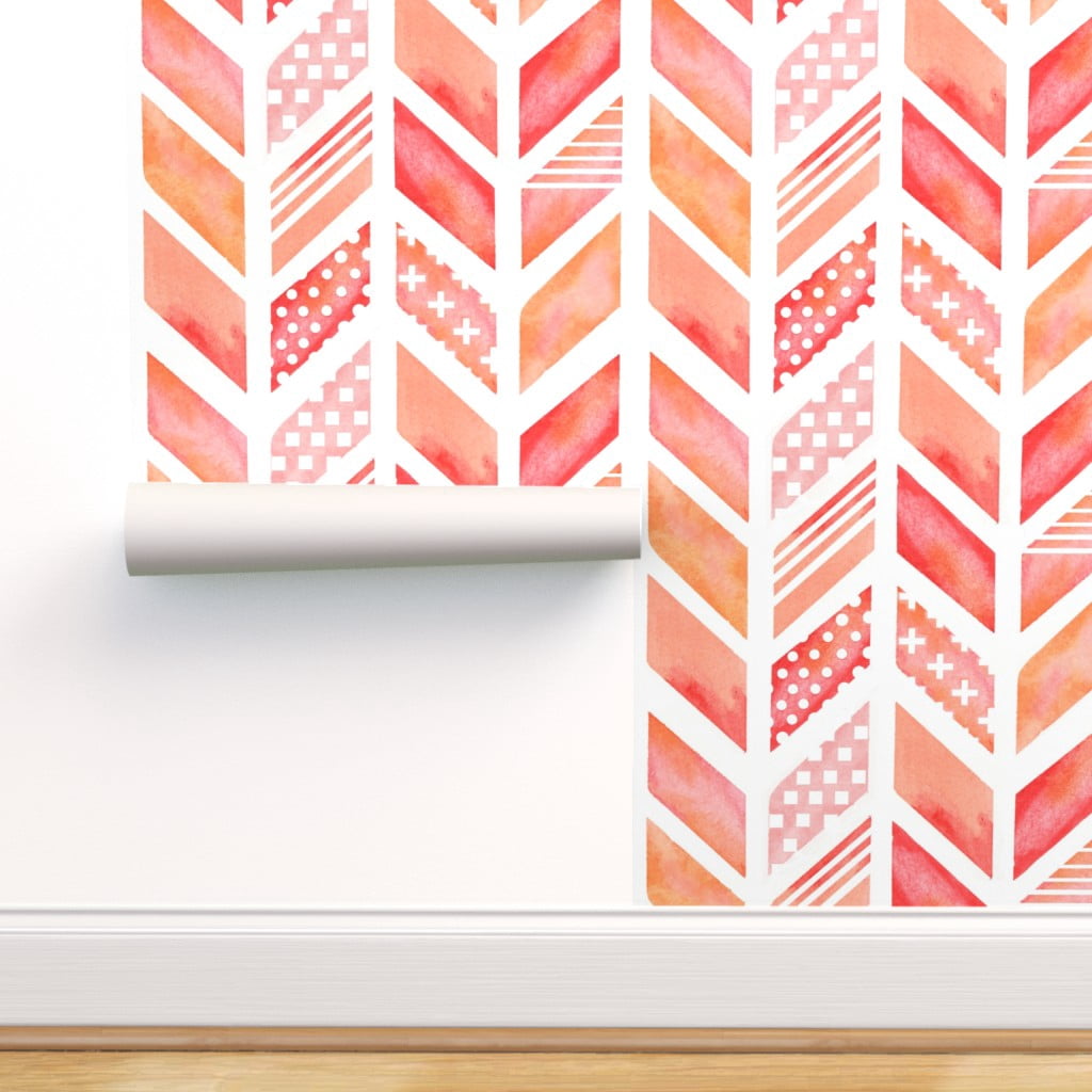 Orange Chevron Wallpaper