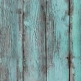 Peel and Stick Wallpaper Turquoise Wooden Planks Rustic Distressed ...