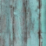 Peel and Stick Wallpaper Turquoise Wooden Planks Rustic Distressed ...
