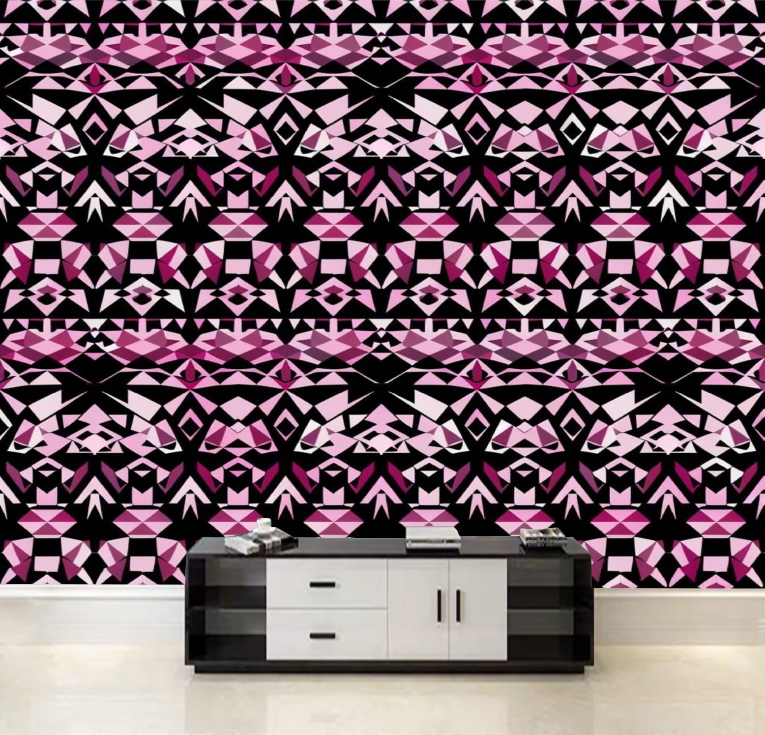 Peel and Stick Wallpaper Vivid modern abstract geometric fabric paper ...