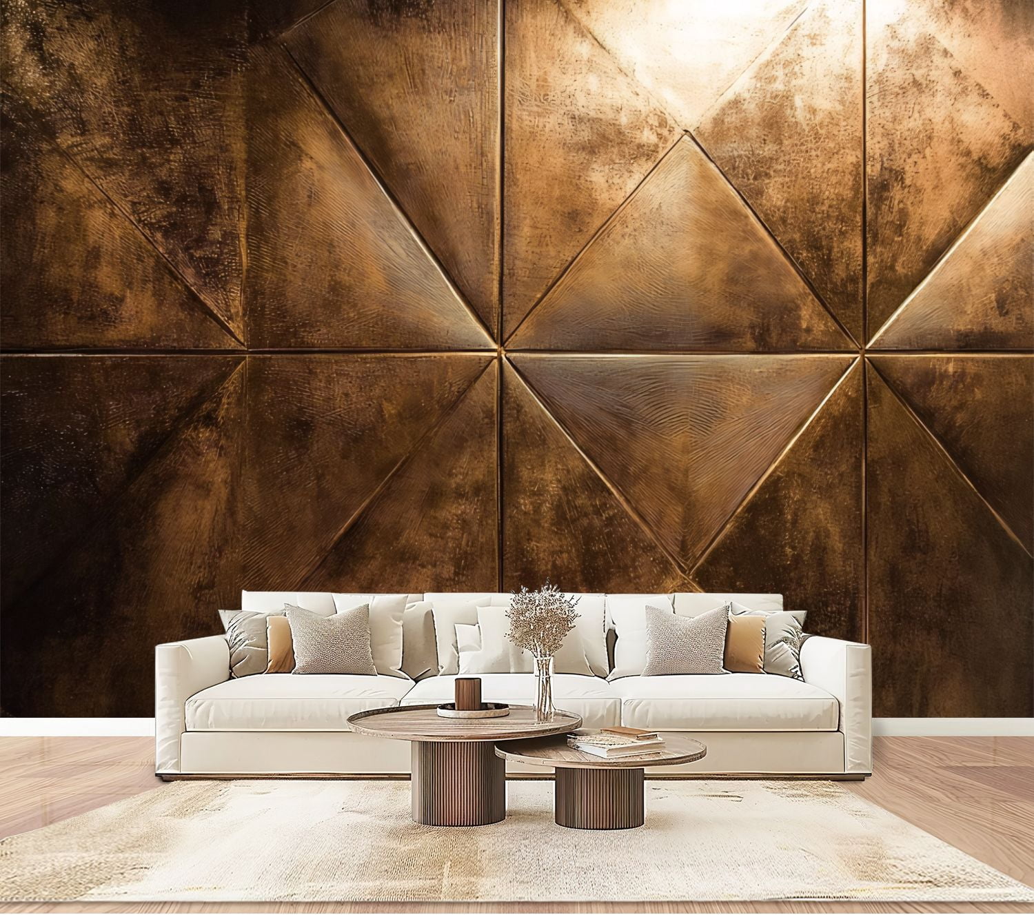 Peel and Stick Wallpaper Wall Murals Bronze 3D Wainscoting Panels ...