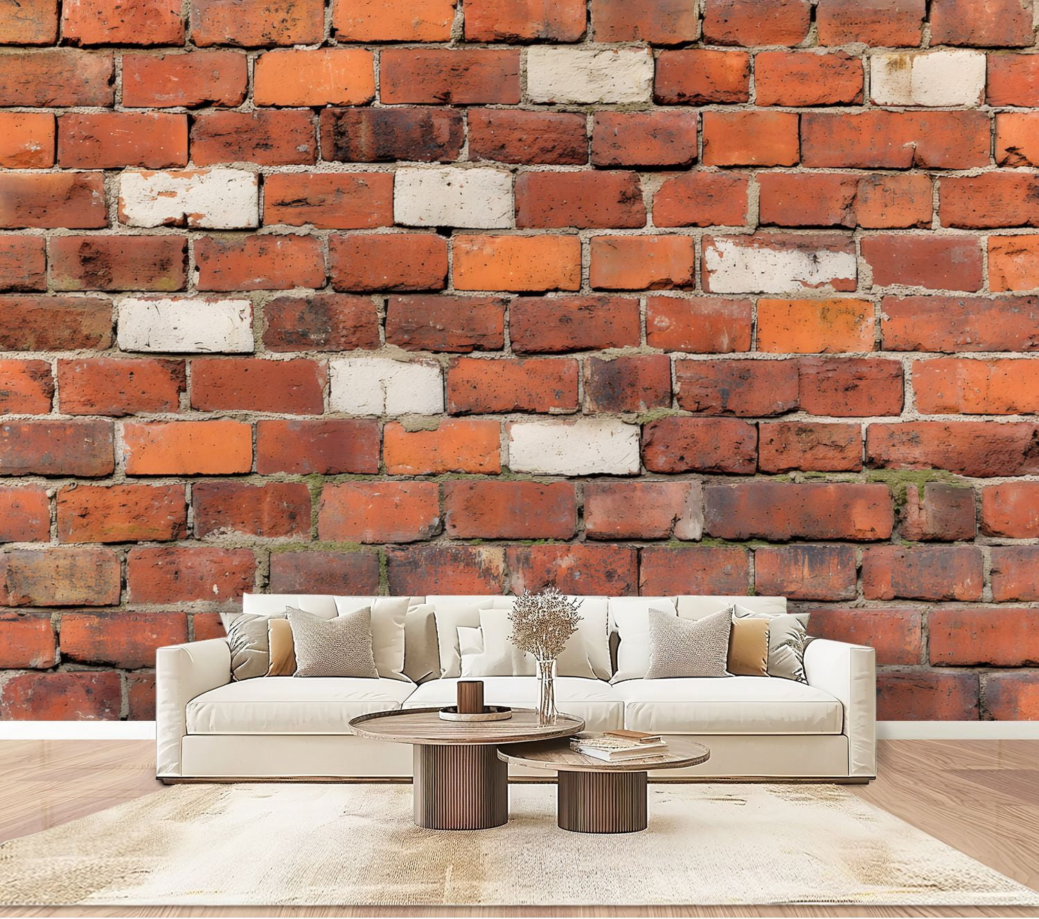Peel and Stick Wallpaper Wall Murals Red Brick Home Decoration Bricks ...