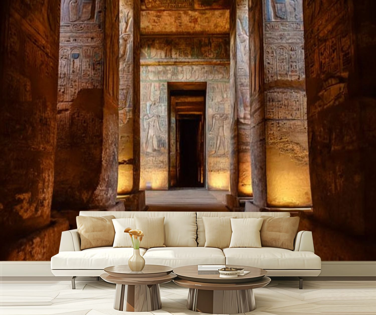 Peel and Stick Wallpaper Waterproof Abu Simbel inside Ramesses II ...