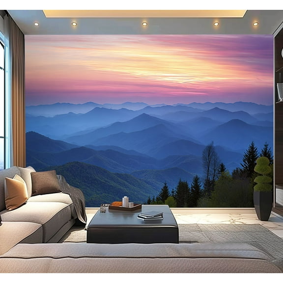 Peel and Stick Wallpaper Waterproof Dramatic Rocky Mountains Landscape ...