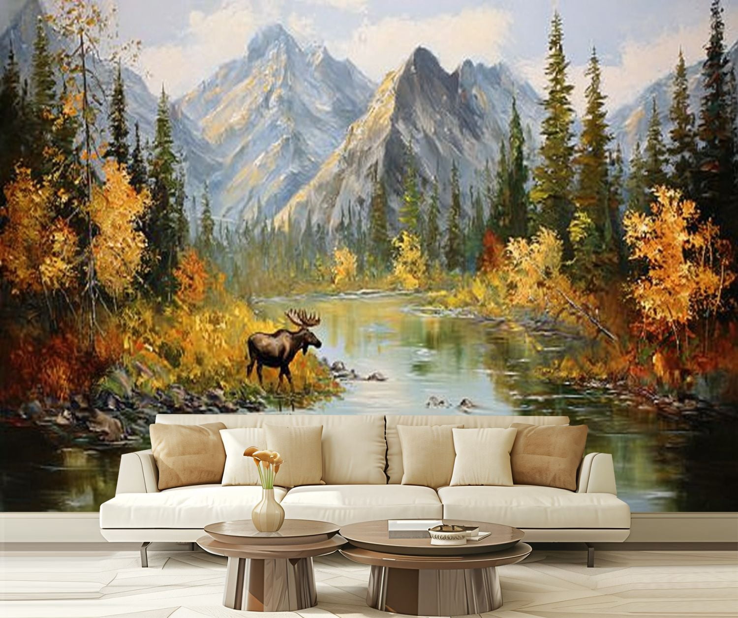 Peel and Stick Wallpaper Waterproof Painting Majestic Rustic Wild ...