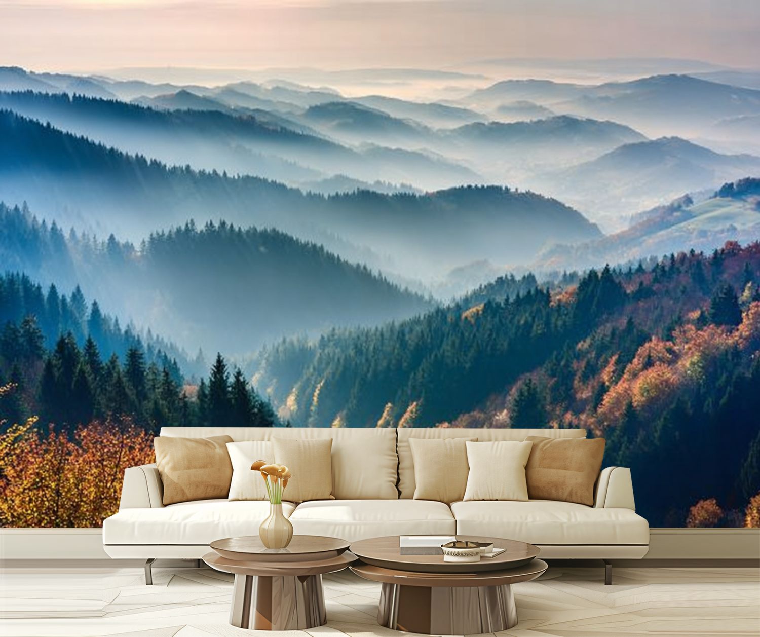 Peel and Stick Wallpaper Waterproof Scenic mountain landscape View ...