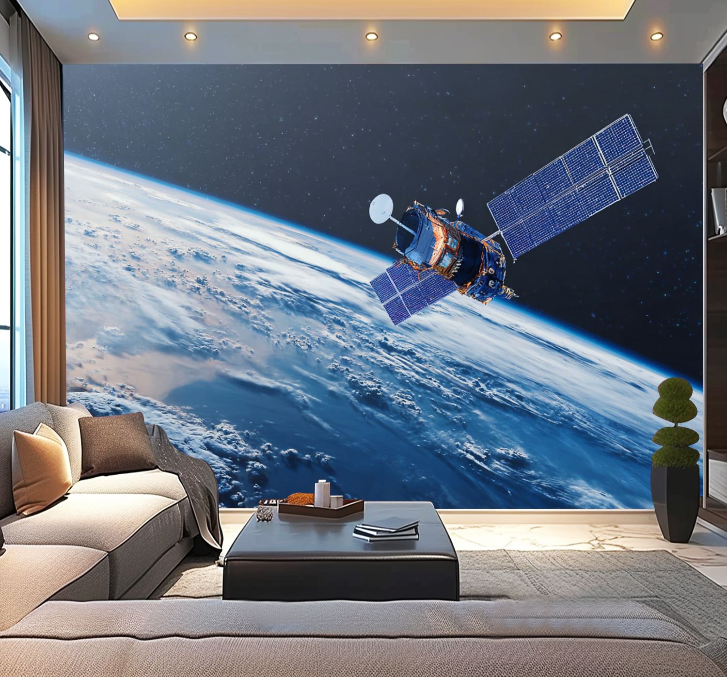 Peel and Stick Wallpaper Weather satellite for observing powerful ...