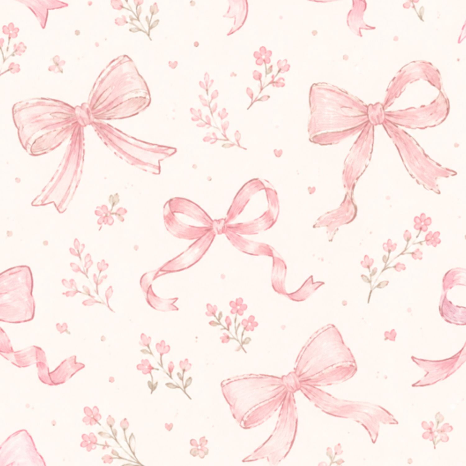 Peel and Stick Wallpaper cute coquette aesthetic seamless pink ribbon ...