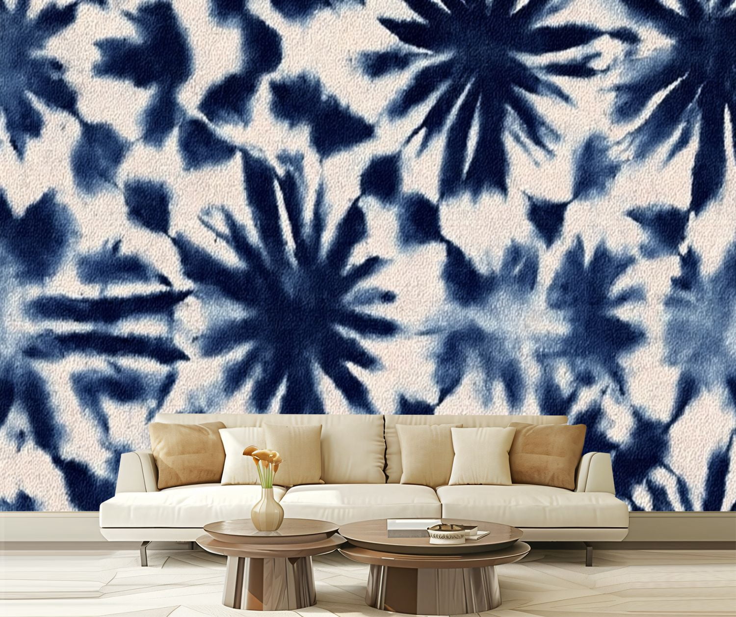 Peel and Stick Wallpaper An intricate Shibori patterned textile ...