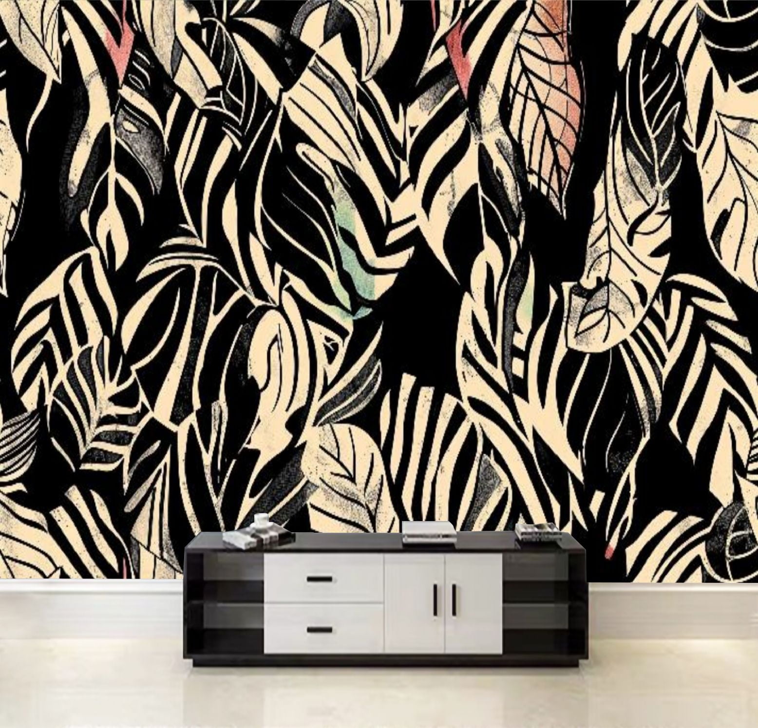 Peel and Stick Wallpaper seamless nature texture pattern textured leaf ...