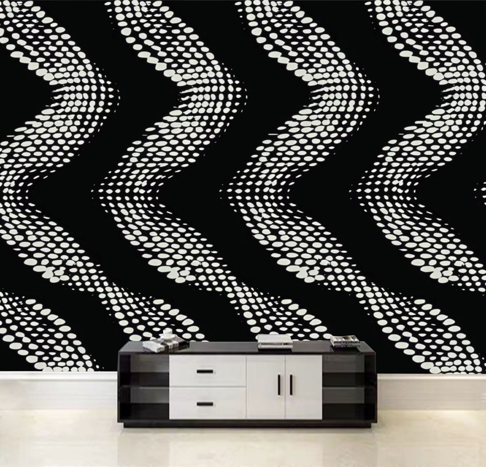 Peel and Stick Wallpaper seamless texture Modern geometric Monochrome ...