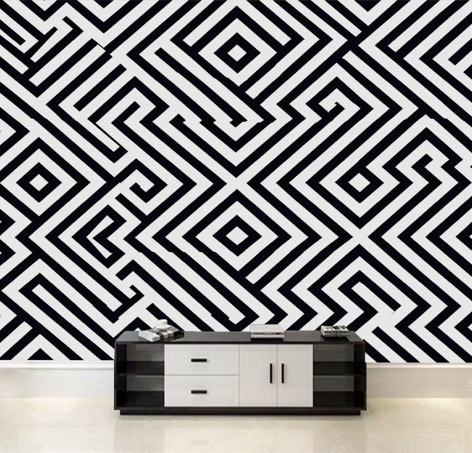 Peel and Stick Wallpaper seamless texture Modern geometric Repeated ...