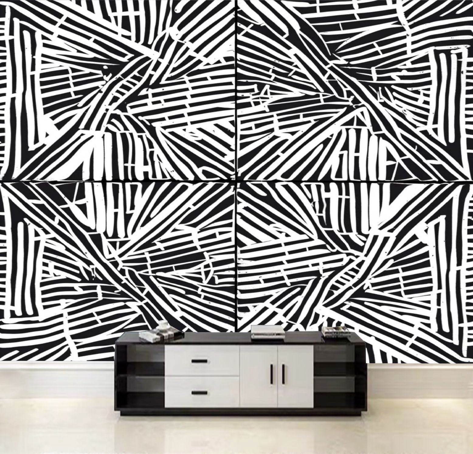 Peel and Stick Wallpaper texture figures from lines Abstract geometric ...