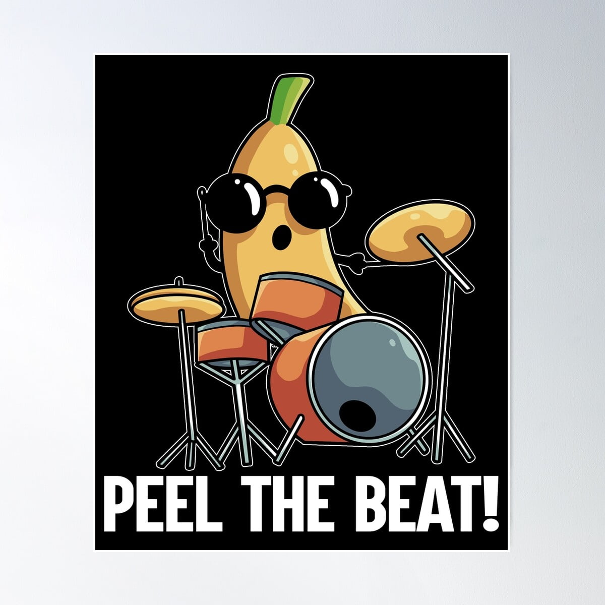 Peel The Beat English Funny Word Play Poster Wall Art, Modern Wall ...