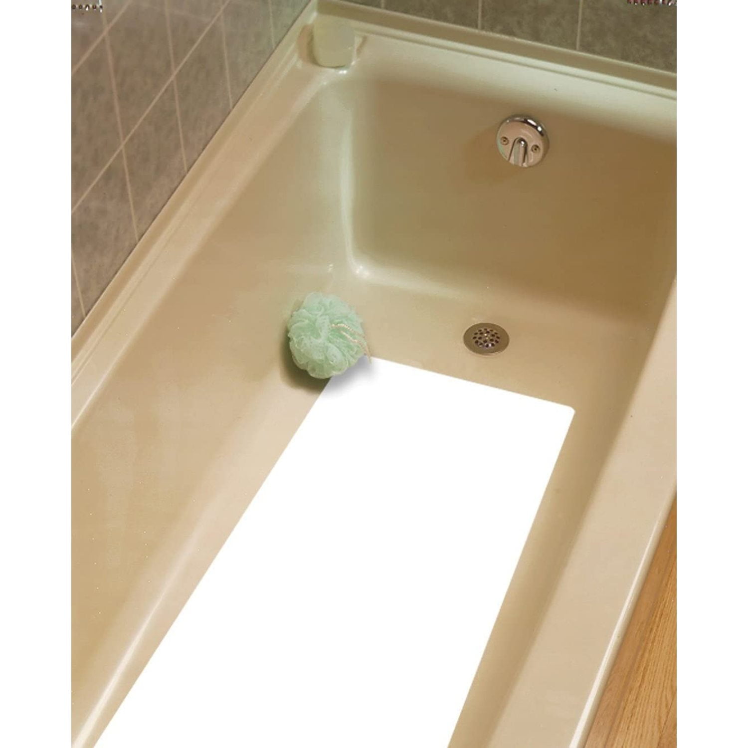 Peel and Stick Bathtub Mat Adhesive Hotel Non Slip Bath Tub Mat 16"x34 ...