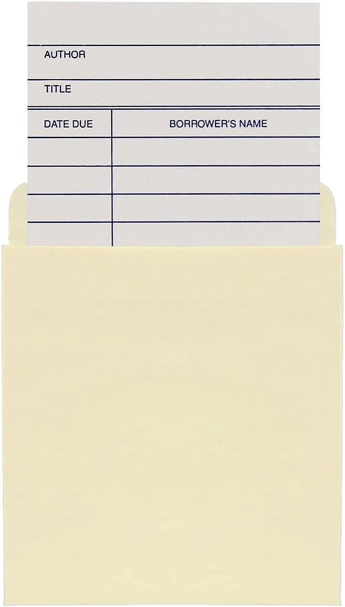 Peel and Stick Book Pocket and Book Card Combo Pack 500 of Each per ...
