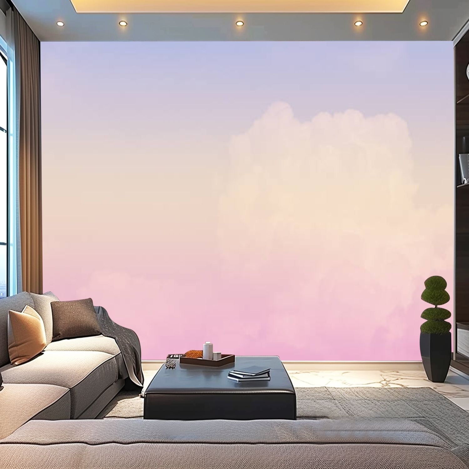 Peel and Stick Canvas Wallpaper Beef meatball noodle soup isolate white ...