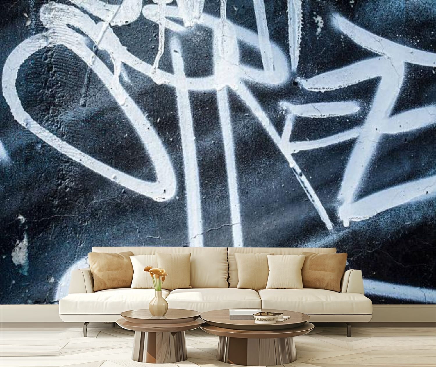 Peel and Stick Canvas Wallpaper Graffiti Series Modern Art Wall Mural ...