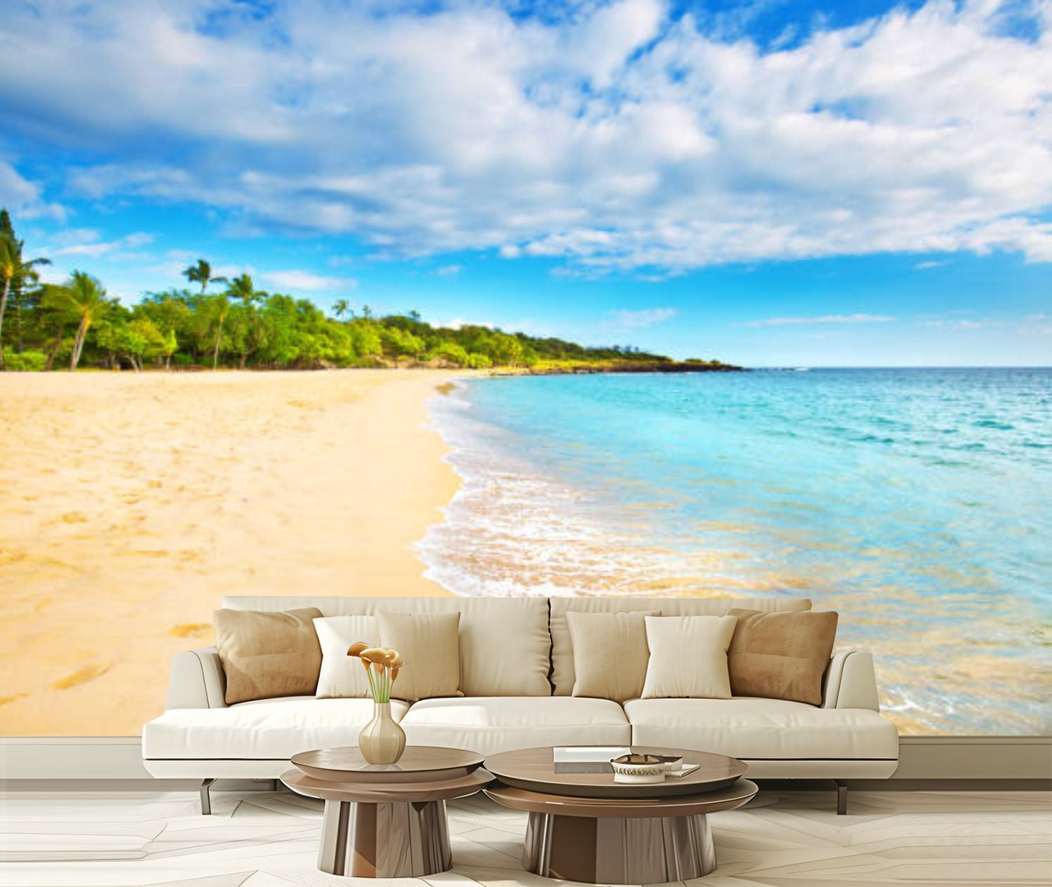 Peel and Stick Canvas Wallpaper Hulopoe Beach Lanai Island Hawaii ...