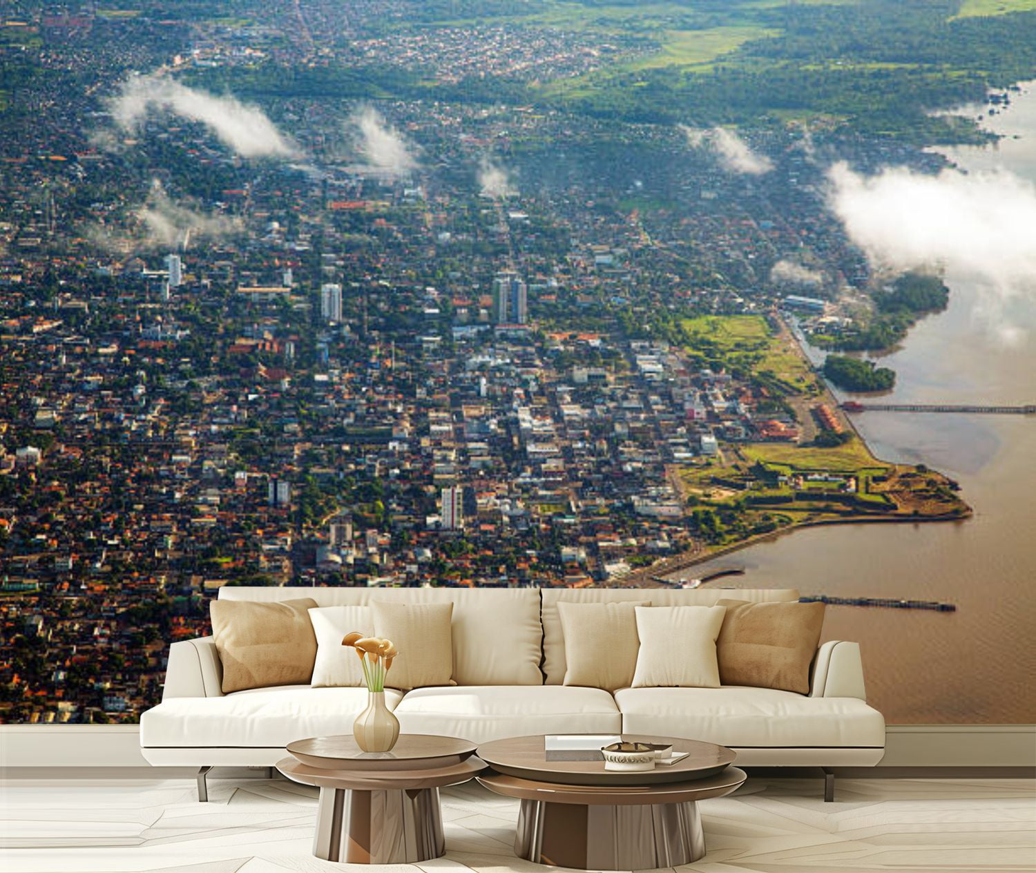 Peel and Stick Canvas Wallpaper Macap State Brazil Modern Art Wall Mural Decor Self Adhesive and ...