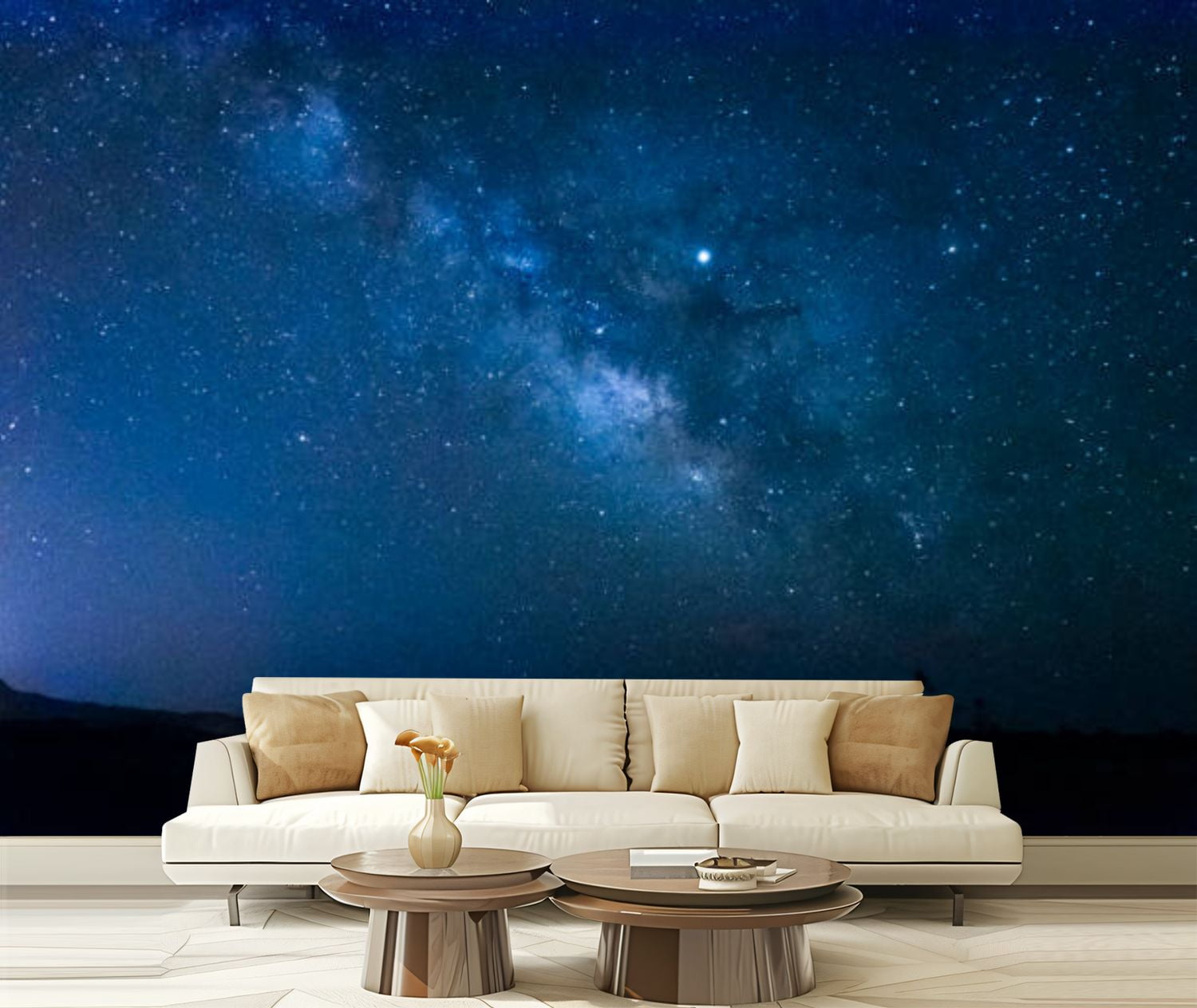 Peel and Stick Canvas Wallpaper Milky Way stars night sky Modern Art ...