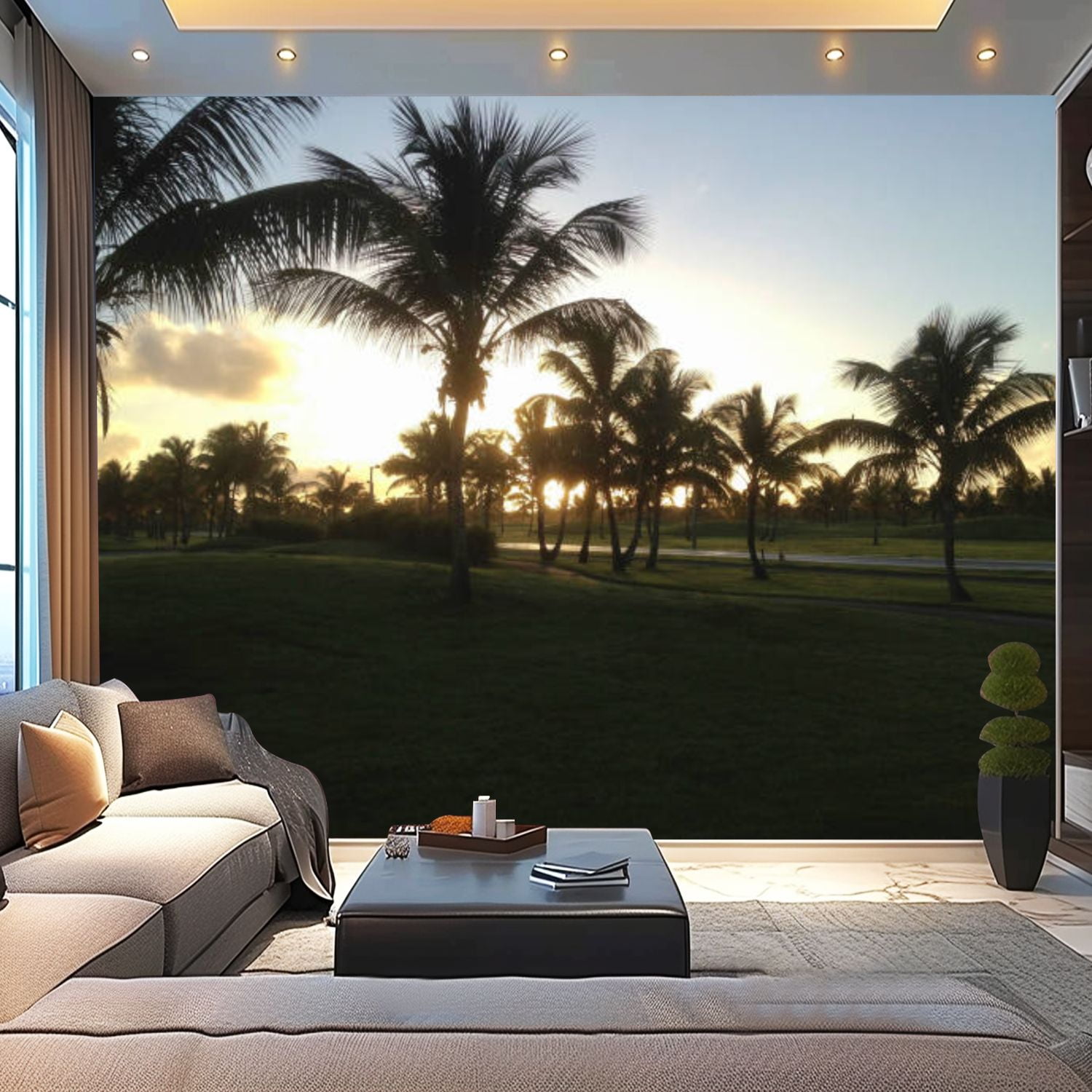 Peel and Stick Canvas Wallpaper Puerto Rico Modern Art Wall Mural Decor ...