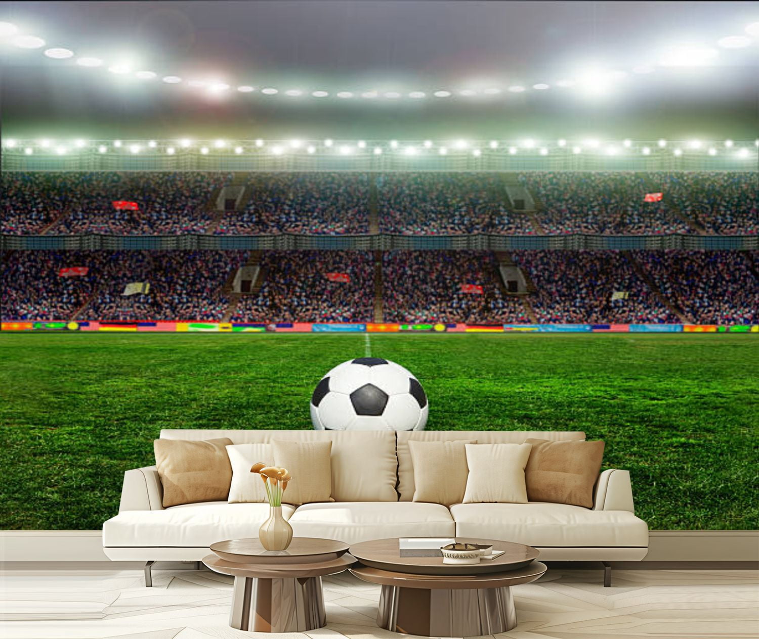 Peel and Stick Canvas Wallpaper Soccer bal football Modern Art Wall ...