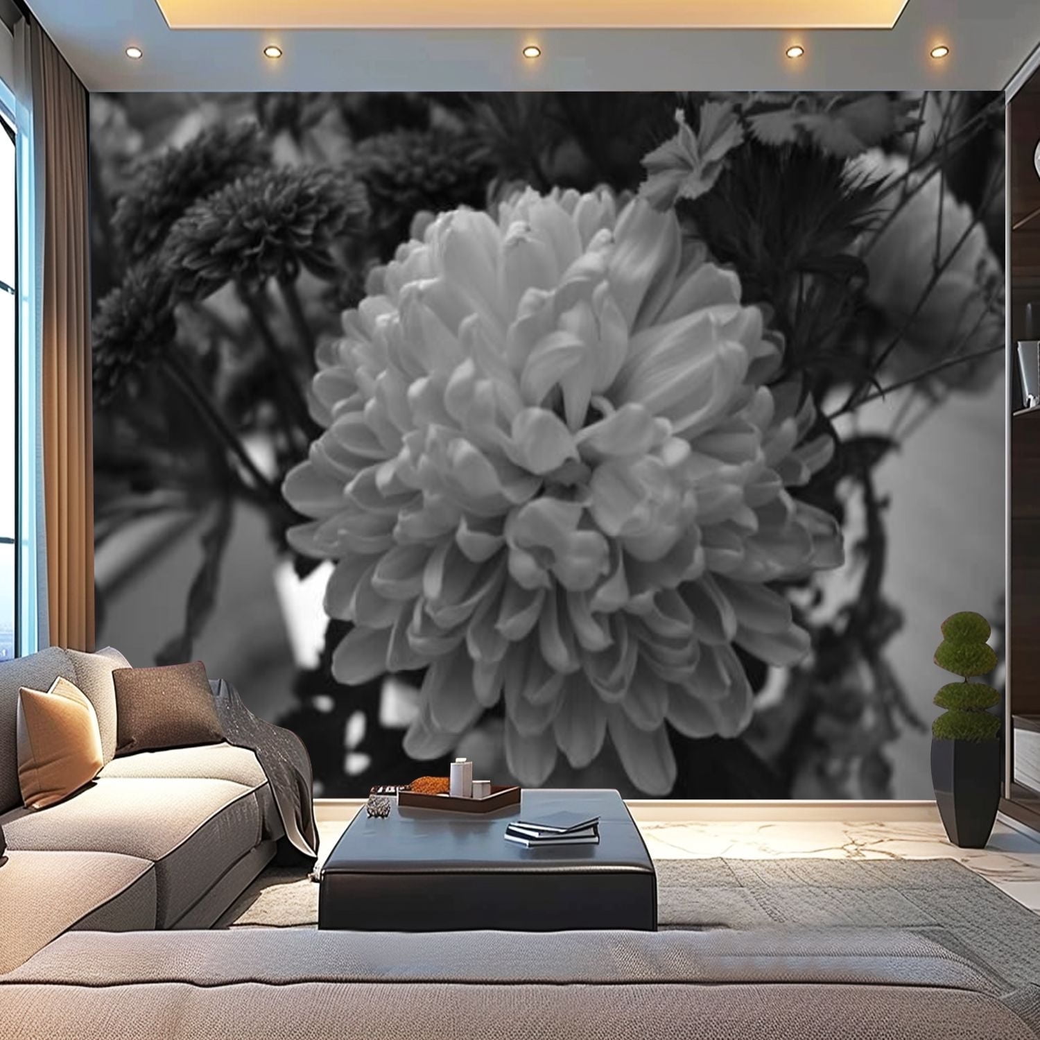Peel and Stick Canvas Wallpaper Still life Flowers Modern Art Wall ...