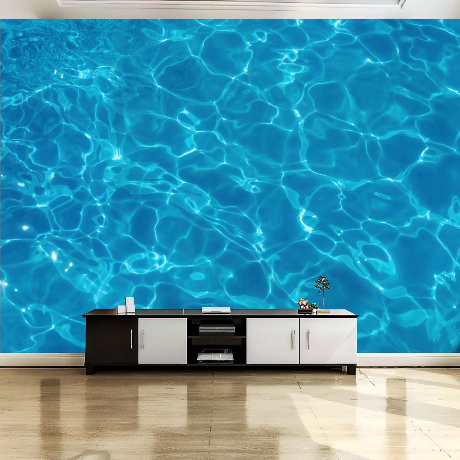 Peel and Stick Canvas Wallpaper Wall Mural Abstract Water Surface ...