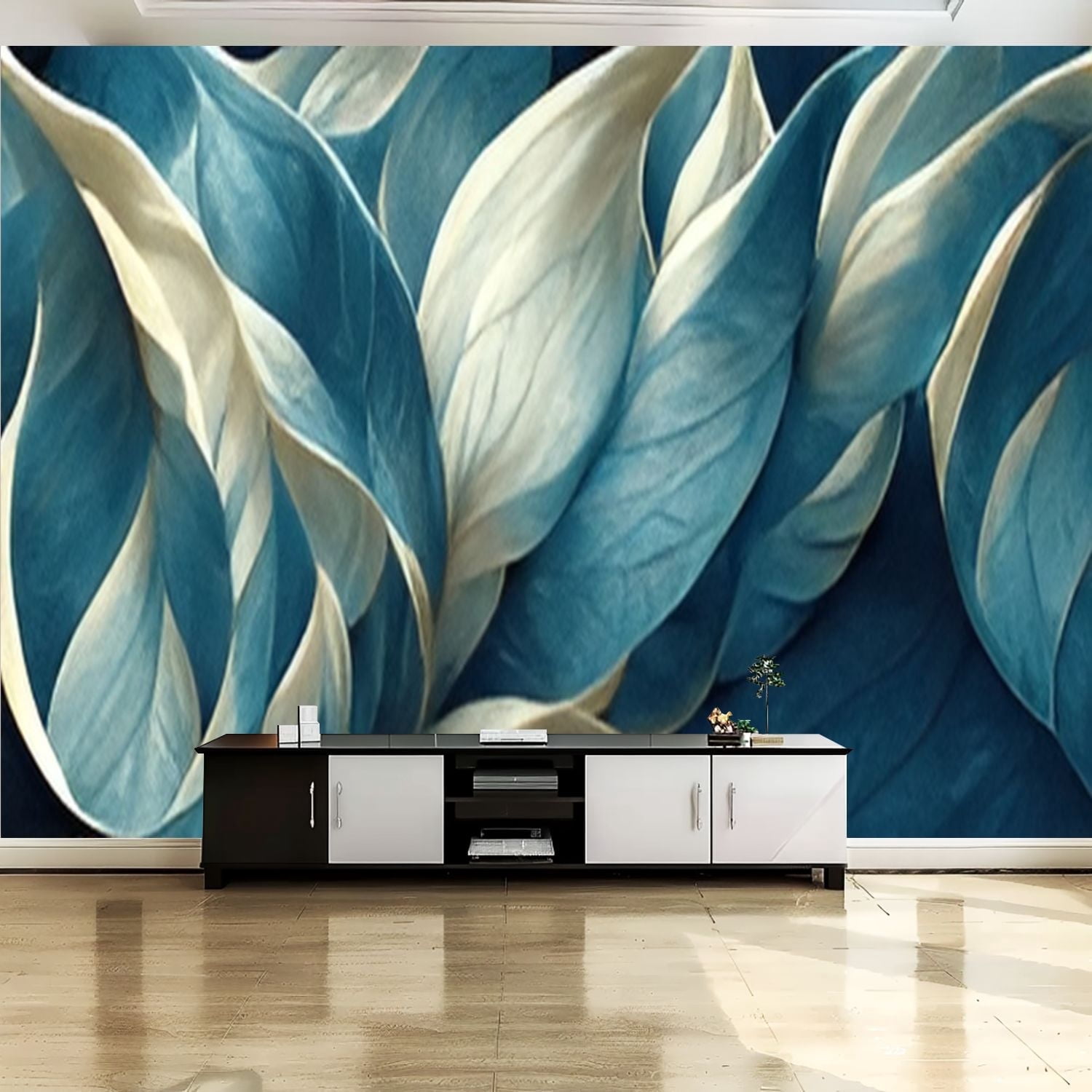 Peel and Stick Canvas Wallpaper Wall Mural Abstract colorful organic ...