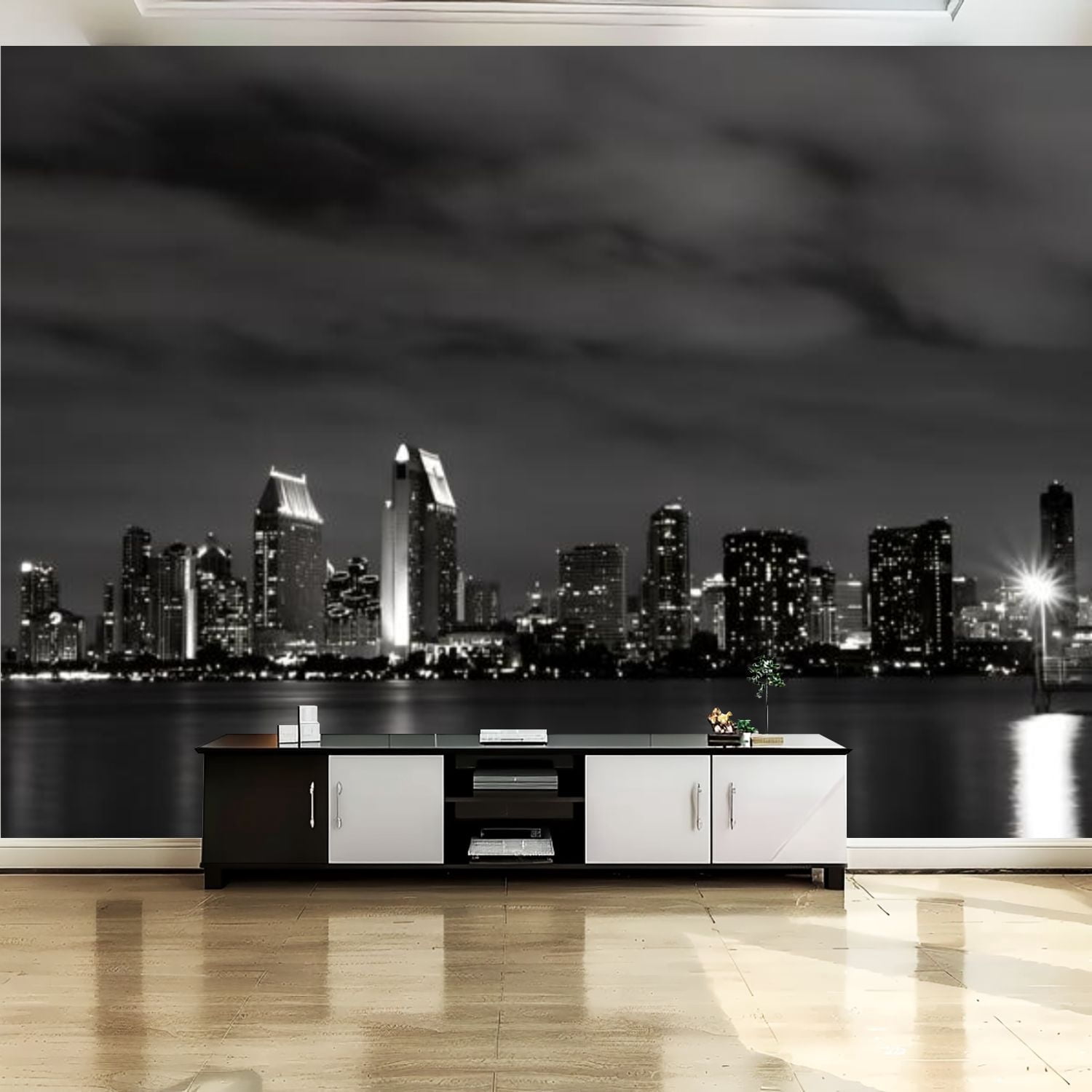 Peel and Stick Canvas Wallpaper Wall Mural Amazing skyline San Diego ...