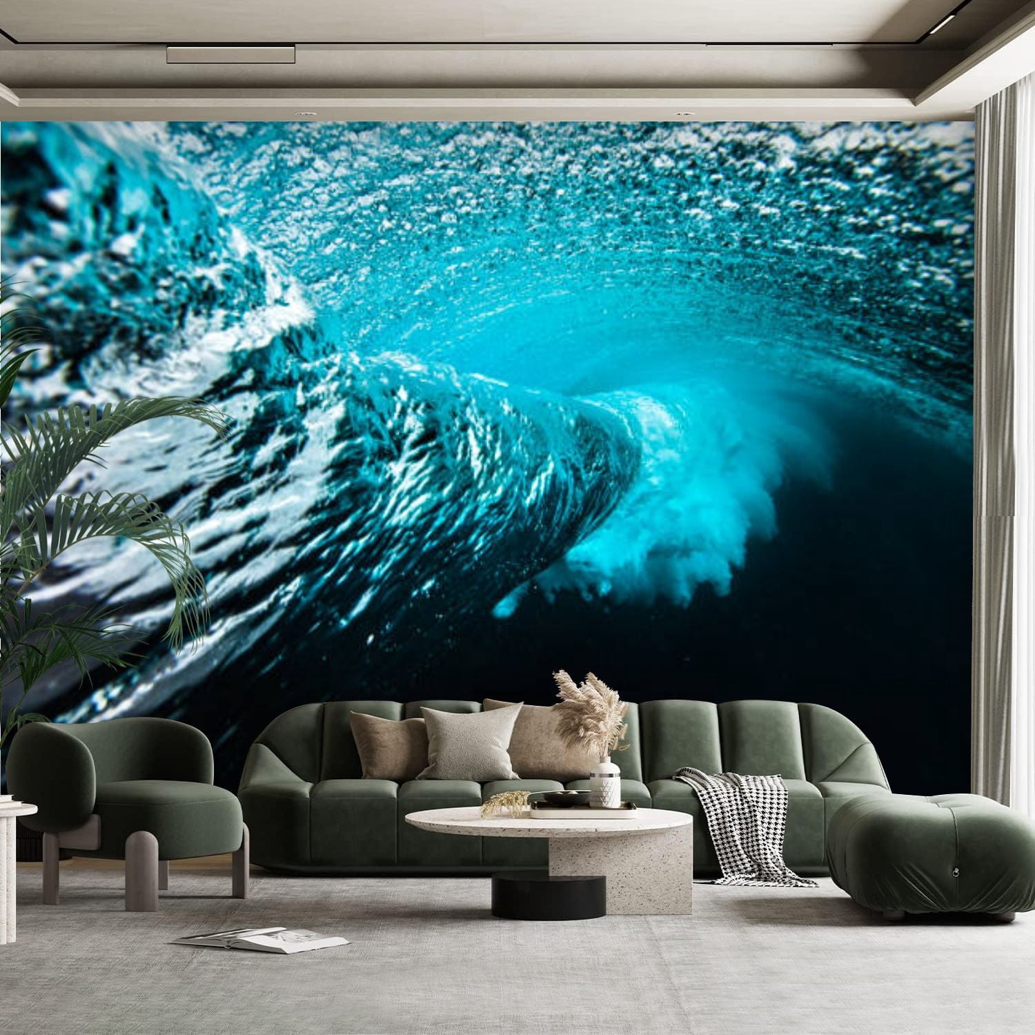 Peel and Stick Canvas Wallpaper Wall Mural An abstract view beneath ...