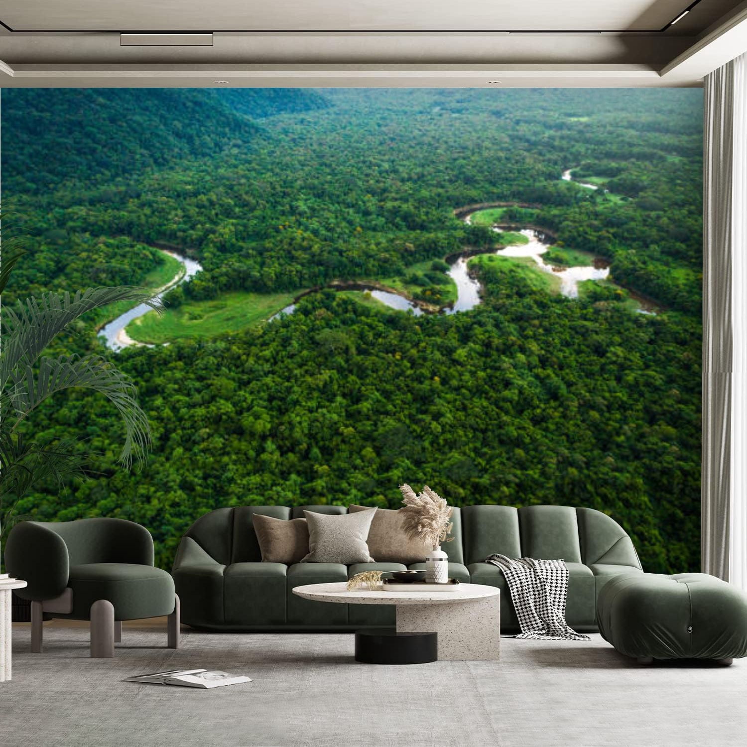Peel and Stick Canvas Wallpaper Wall Mural Atlantic Forest Brazil Mata ...