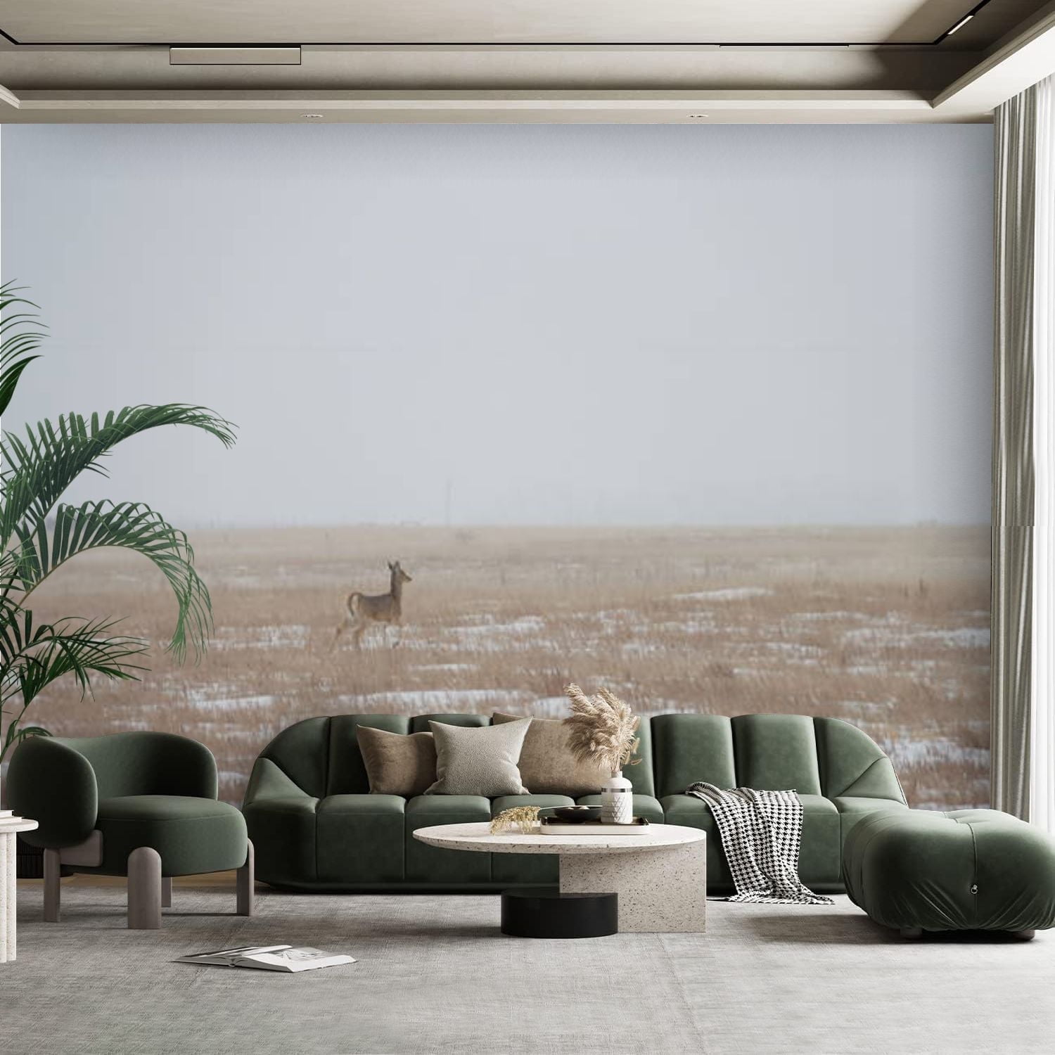 Peel and Stick Canvas Wallpaper Wall Mural Backroad Tours Saskatchewan Winter Wall Art Self ...