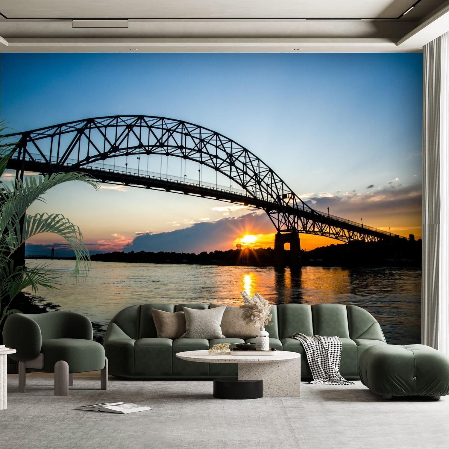 Peel and Stick Canvas Wallpaper Wall Mural Cape Cod Sunset Bourne ...