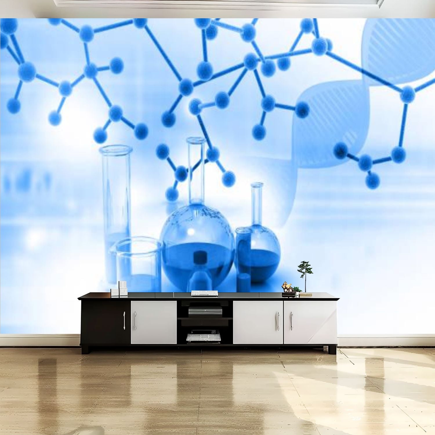 Peel and Stick Canvas Wallpaper Wall Mural Chemistry laboratory Wall ...