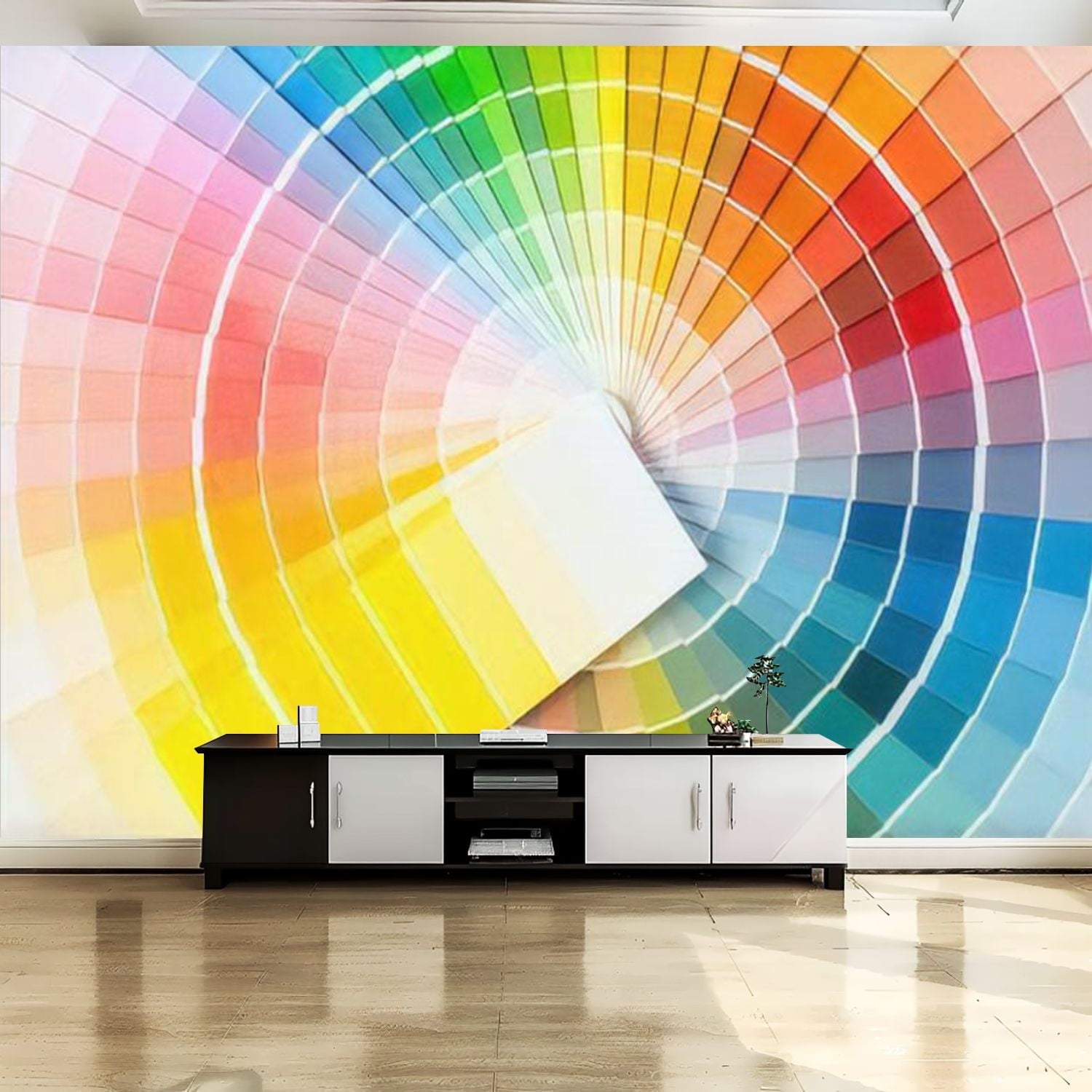 Peel and Stick Canvas Wallpaper Wall Mural Color palette guide paint ...