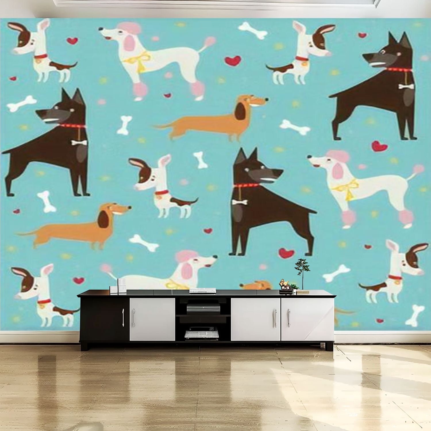 Peel And Stick Dog Wallpaper