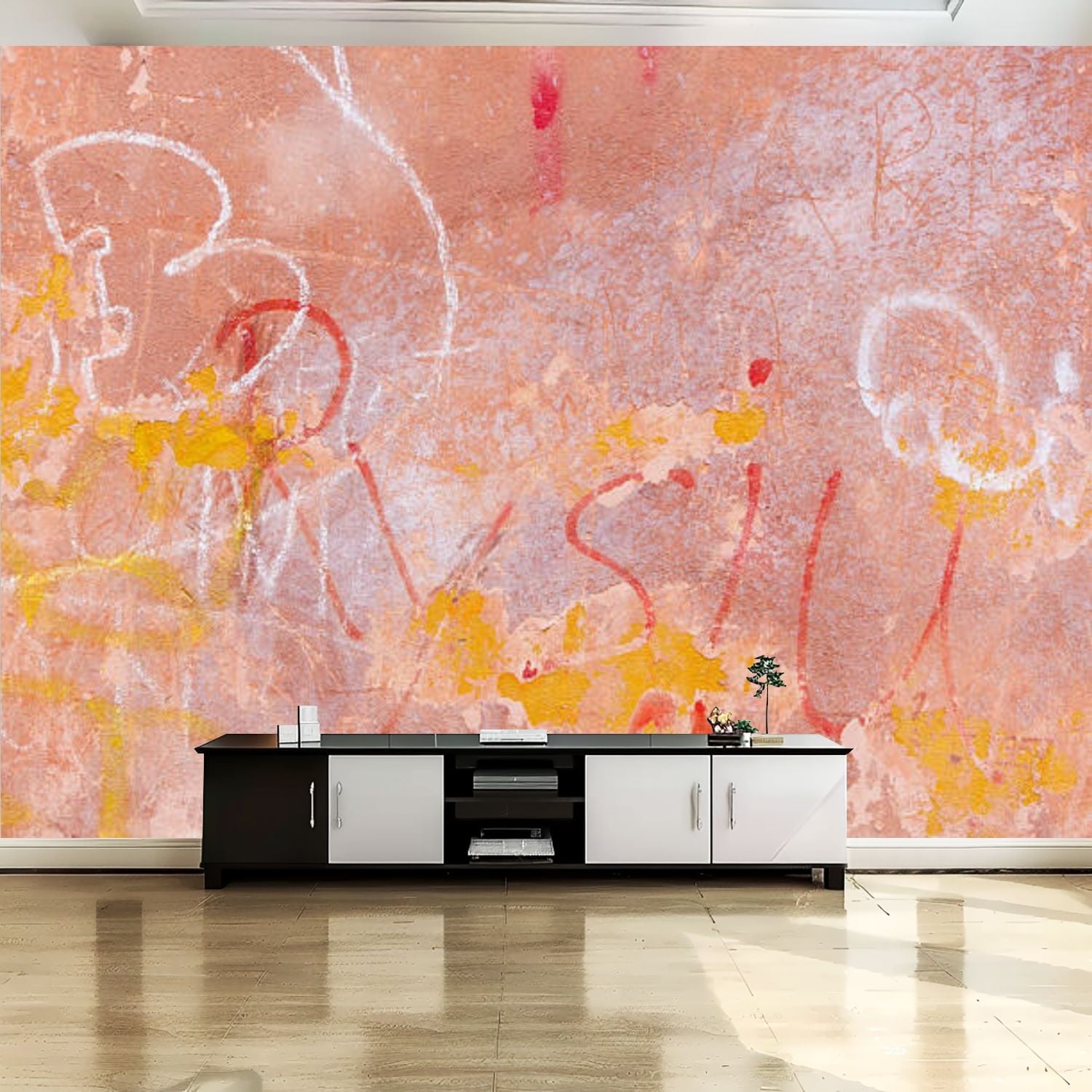 Peel and Stick Canvas Wallpaper Wall Mural Detail graffiti Art ...