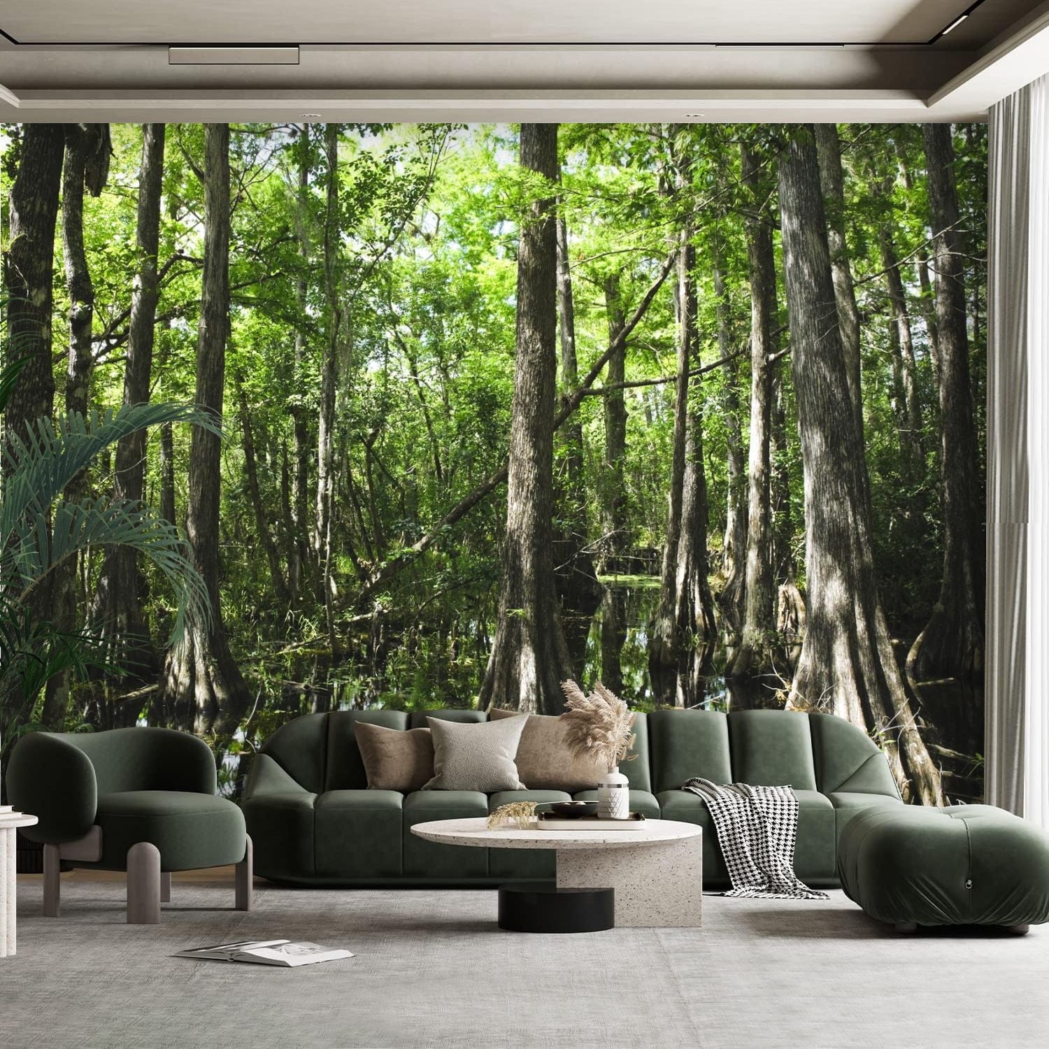 Peel and Stick Canvas Wallpaper Wall Mural Everglades Wall Art Self ...