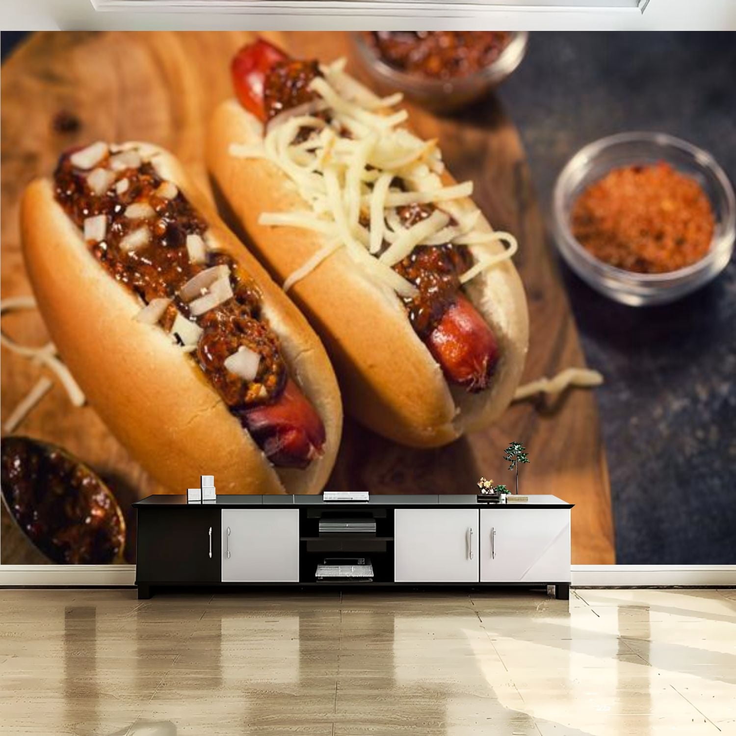 Peel and Stick Canvas Wallpaper Wall Mural Freshly Grilled Chili Hot ...