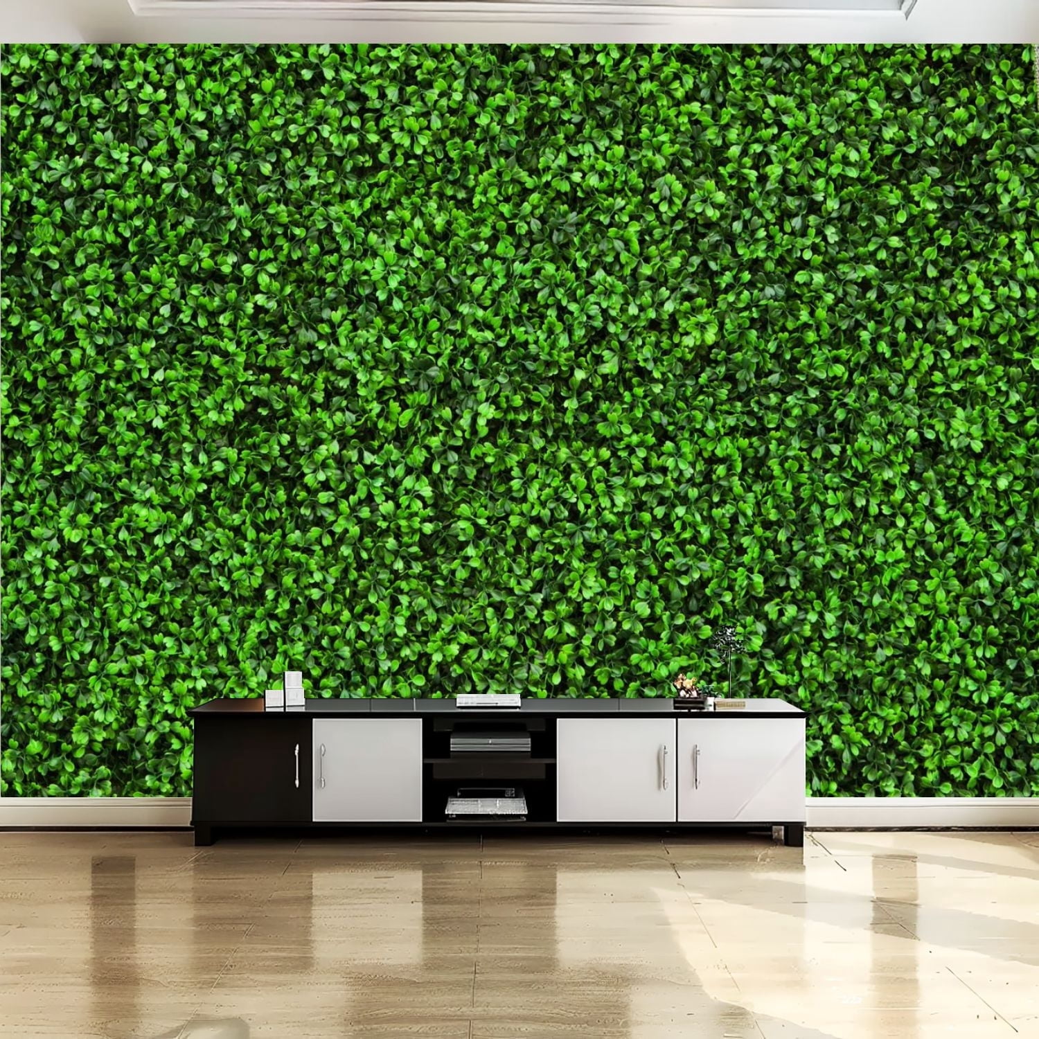 Peel and Stick Canvas Wallpaper Wall Mural Green Hedge Wall Art Self ...